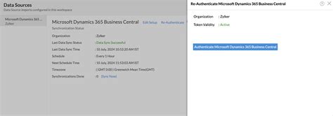 Microsoft Dynamics 365 Business Central Zoho Analytics Help