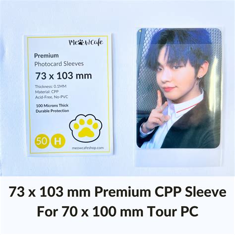 [73x103mm] Meowcafe Premium Cpp Card Sleeve For Kpop Photocards Tour P