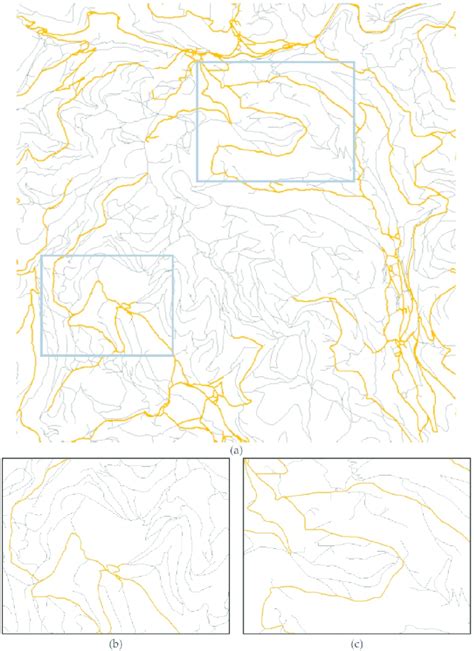 An Example Of The Conflated Road Network In A Rural Area A A Download Scientific Diagram
