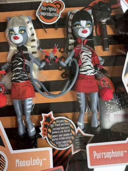 монстр хай Шарнирная кукла Пурсефона и Мяулодия Стильные коллекционные