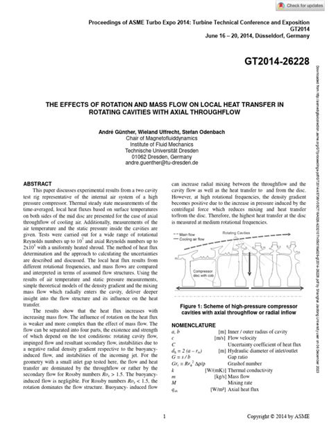 The Effects Of Rotation And Mass Flow On Local Heat Transfer In Rotating Cavities With Axial