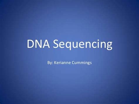 Dna Sequencing Powerpoint