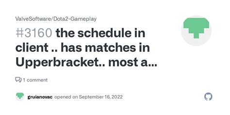 The Schedule In Client Has Matches In Upperbracket Most Are In Lb · Issue 3160