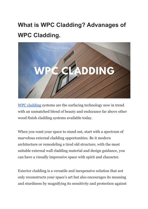 Ppt What Is Wpc Cladding Advanages Of Wpc Cladding Powerpoint Presentation Id 11660660
