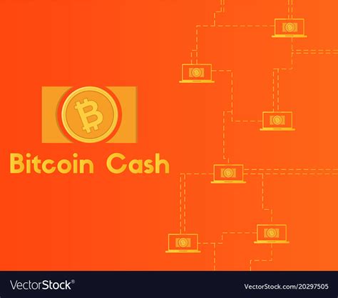 Blockchain Bitcoin Cash Network Technology Vector Image