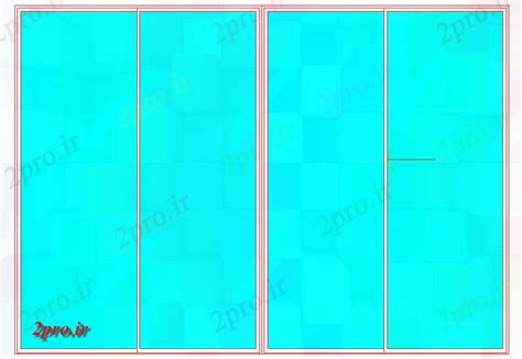 دانلود نقشه جزئیات طراحی در و پنجره پنجره های شیشه ای نمای بلوک کد81883