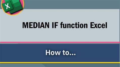 Using The Median With If Condition In Excel Computer Tutoring