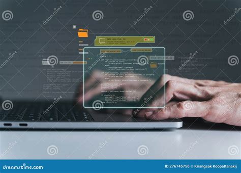 Software Developer Or Programmer Coding Program With Laptop Create