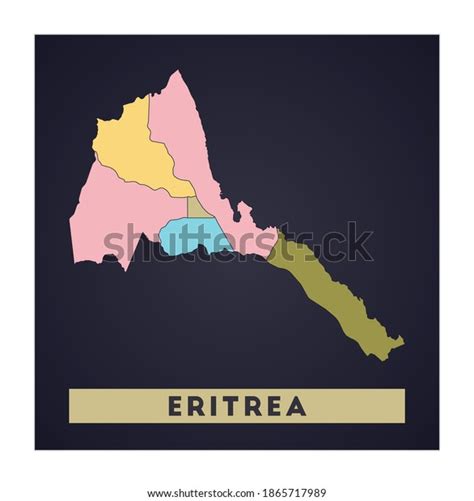 Eritrea Map Country Poster Regions Shape Stock Vector Royalty Free 1865717989 Shutterstock