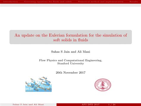 Pdf An Update On The Eulerian Formulation For The Simulation Of Soft