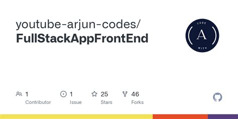 Github Youtube Arjun Codesfullstackappfrontend