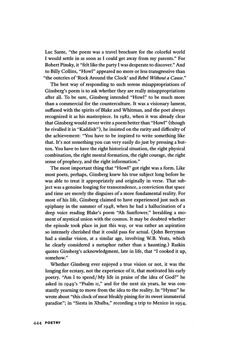 Starving Hysterical Naked By Adam Kirsch Poetry Magazine