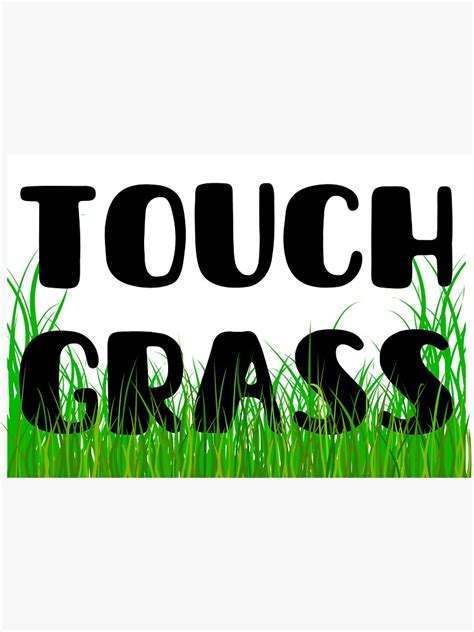 Touch Grass Sticker By Toadsforall Redbubble
