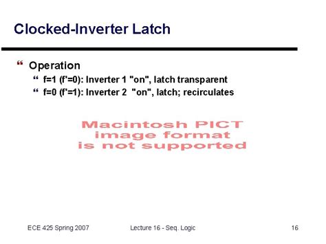 ECE 425 VLSI Circuit Design Lecture 16 Sequential
