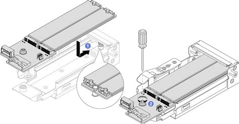 Install The M 2 Cage And M 2 Backplane 16 Edsff Chassis Thinksystem Sr630 V3 Lenovo Docs