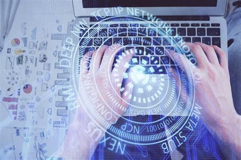 premium photo multi exposure of man s hands typing over computer