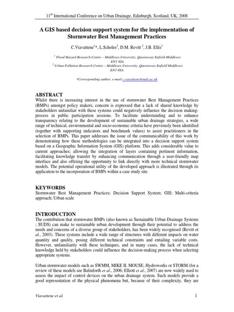 A Gis Based Decision Support System For The Implementation Of Sw Bmps Pdf Pdf Stormwater