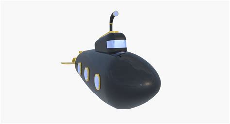 검은 잠수함 양식에 일치시키는 만화 3d 모델 29 Fbx Obj Max Free3d