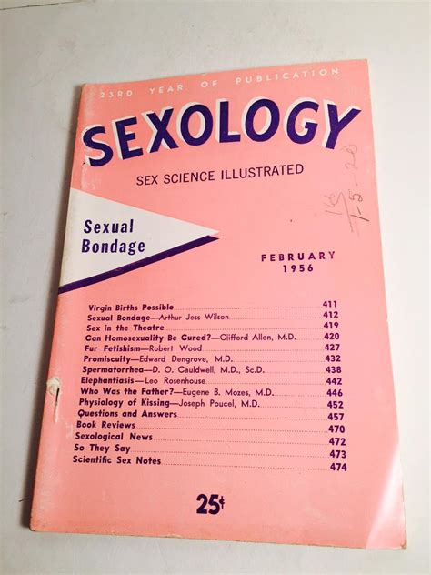SEXOLOGY SEX SCIENCE ILLUSTRATED FEB DIGEST MAGAZINE By Gersback Hugo Editor And Pub