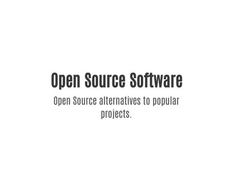 Ppt Open Source Software Powerpoint Presentation Free Download Id