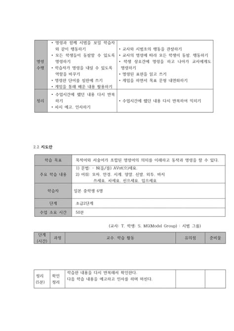 교수 학습 방안 외국어로서의 한국어 교수 모형 전신반응 교수법 인문교육