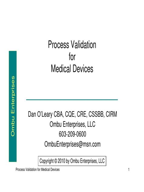 Process Validation For Medical Devices Pdf Verification And Validation Medical Device