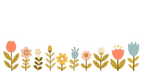 Summer Flower Border Clipart