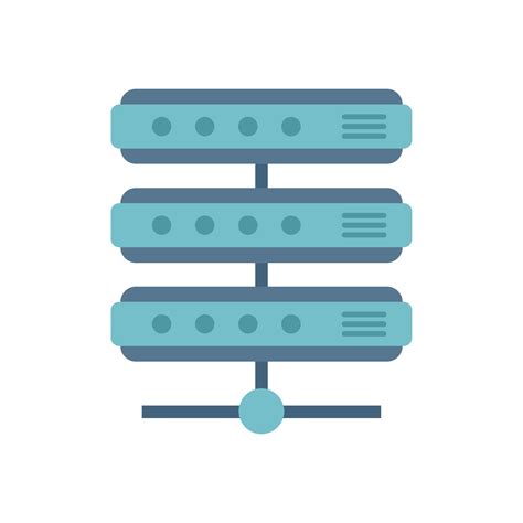 Server Data Icon Flat Vector Business Center 17330083 Vector Art At Vecteezy