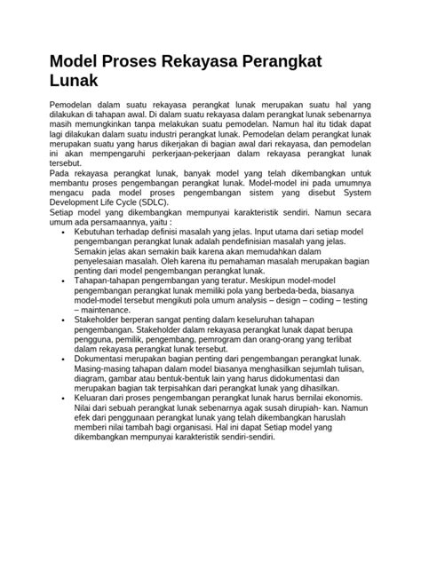 Model Proses Rekayasa Perangkat Lunak Pdf