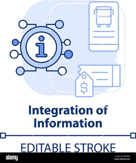 Integration Of Information Light Blue Concept Icon Stock Vector Image