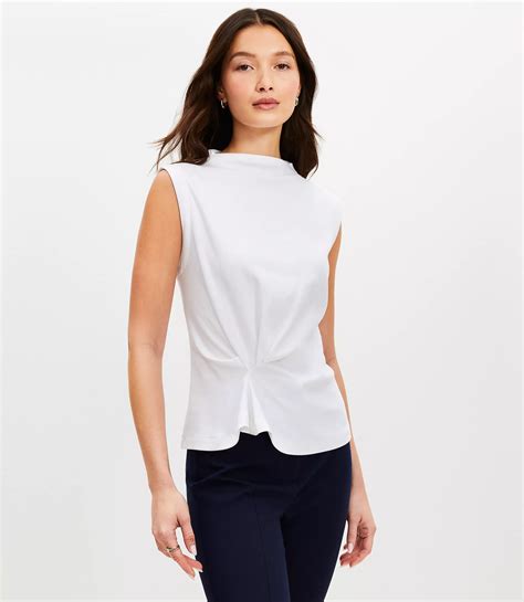 Knotted Mock Neck Shell