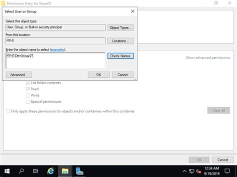 Windows Server 2019 File Server Set File Sharing Advanced