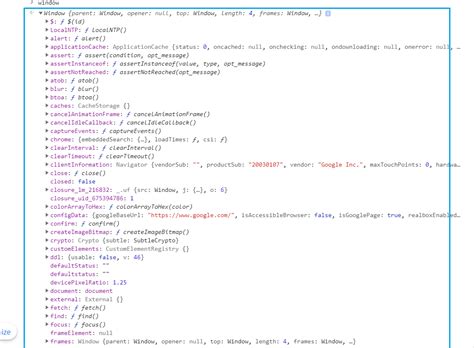 Javascript Does Window Object Have 2 Different Types Or Kinds Of
