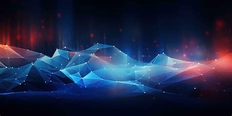 Ai Generated Abstract Technology Background With Glowing Lines And Particles Illustration