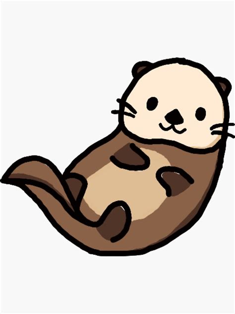Cute Otter Sticker For Sale By Yeehawboyy Redbubble
