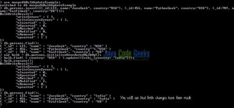 Mongodb Bulk Update Example Java Code Geeks