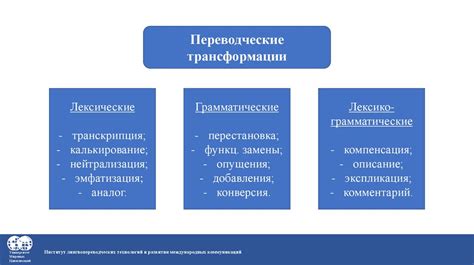 Лексико грамматические трансформации при переводе публицистических