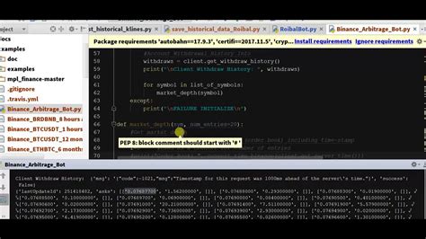 Crypto Triangular Arbitrage In Binance With Python 3 Live Coding
