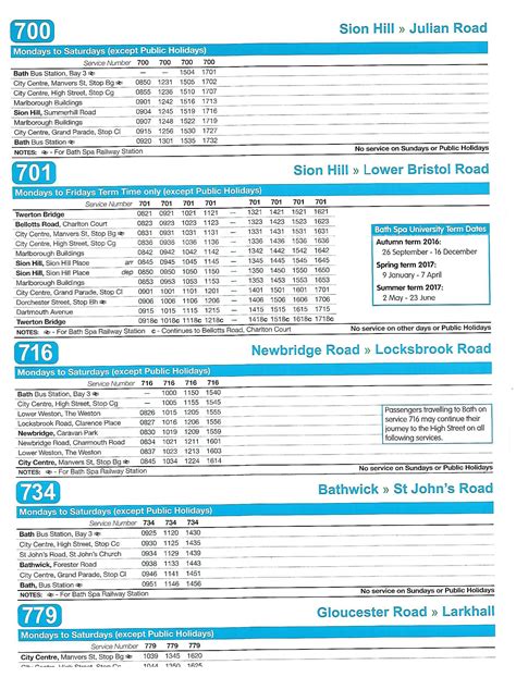 700 Timetable Ct Coaches