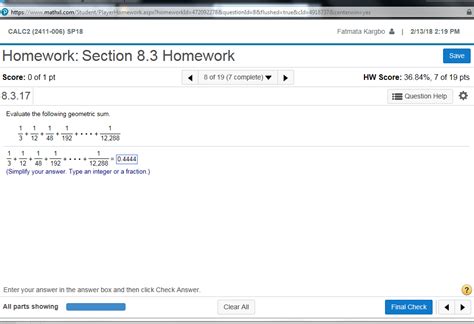 Calculus Archive February 13 2018