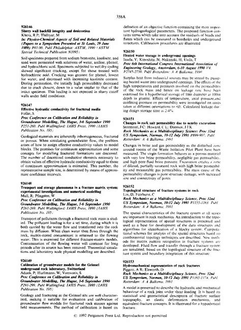 Pdf Calibration Of Groundwater Models For The Grimsel Underground