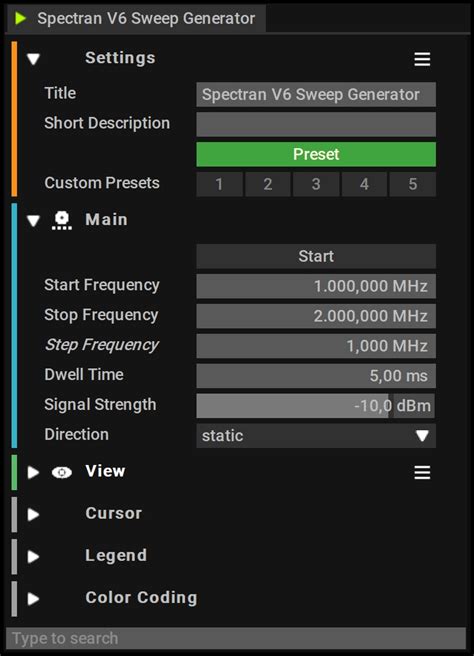 Spectran V6 Sweep Generator Aaronia Spectran V6 Support Forum