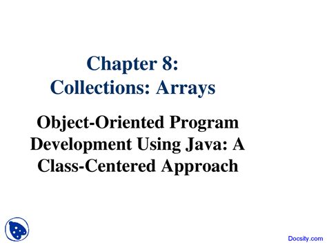 Collections Business Application Programming Lecture Slides Docsity