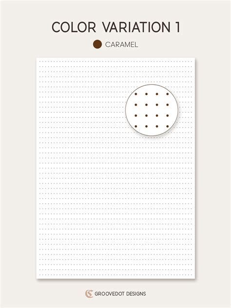 DOT GRID Printable Paper Sheet Dot Grid Graph Paper Bullet Etsy