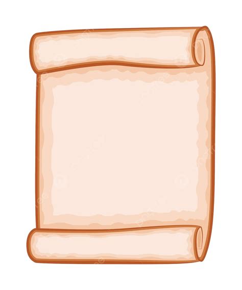 Isolated Vector Scroll On White Background With Old Paper Texture