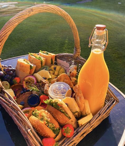 Picnic Basket With Delicious Food And Refreshing Drink Kake Design