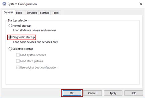Enable Diagnostic Startup In Windows 10