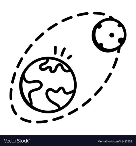 Planet Orbit Royalty Free Vector Image Vectorstock