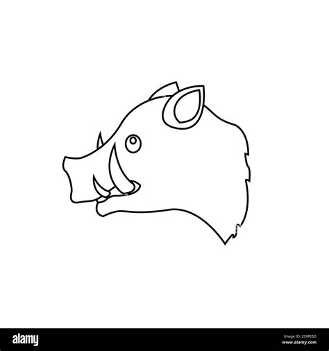 Boar Emoji Symbol Sign Icon Vector Illustration Stock Vector Image