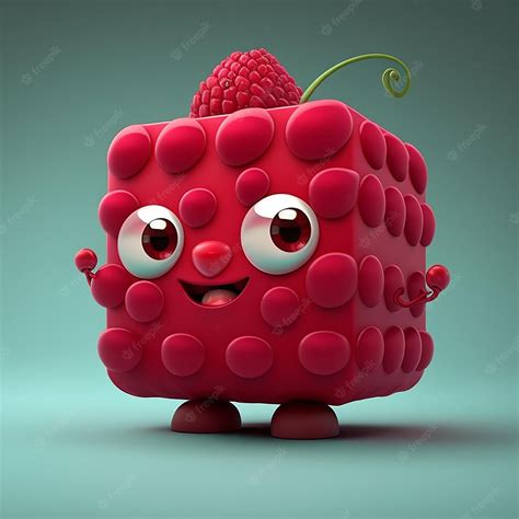 Premium Photo Cute Cartoon Raspberry Character
